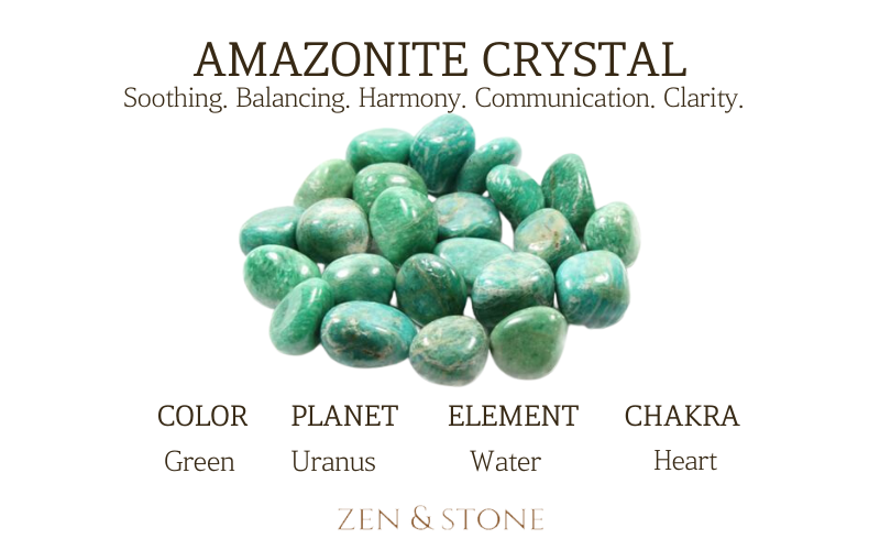 Amazonite Crystal – Meaning, Uses, & Healing Properties – Zen & Stone