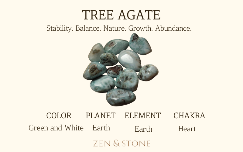 Tree Agate – Meaning, Uses, & Healing Properties – Zen & Stone