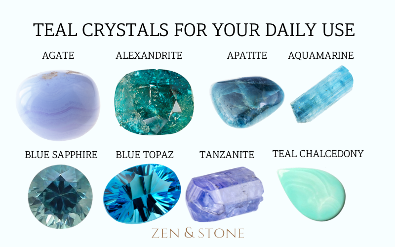 Teal Crystals – Meaning , Uses, & Healing Properties – Zen & Stone